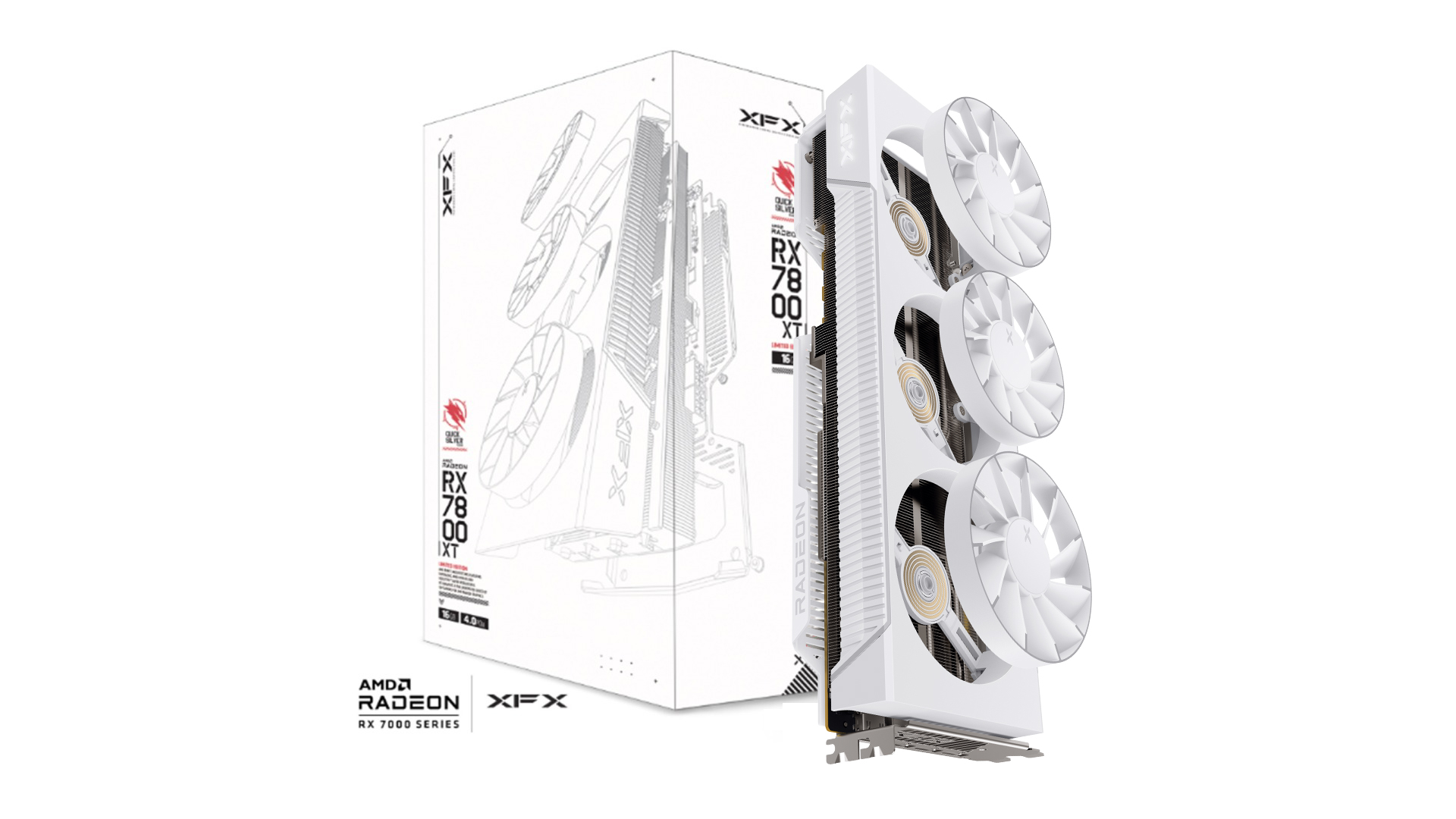 XFX RX 7800 XT Quicksilver White - Placa de Vídeo | Promotech